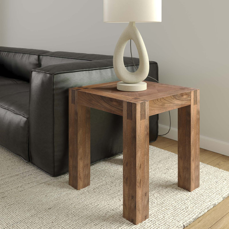 Loon Peak Contemporary Solid Mango Wood Square Table Wayfair